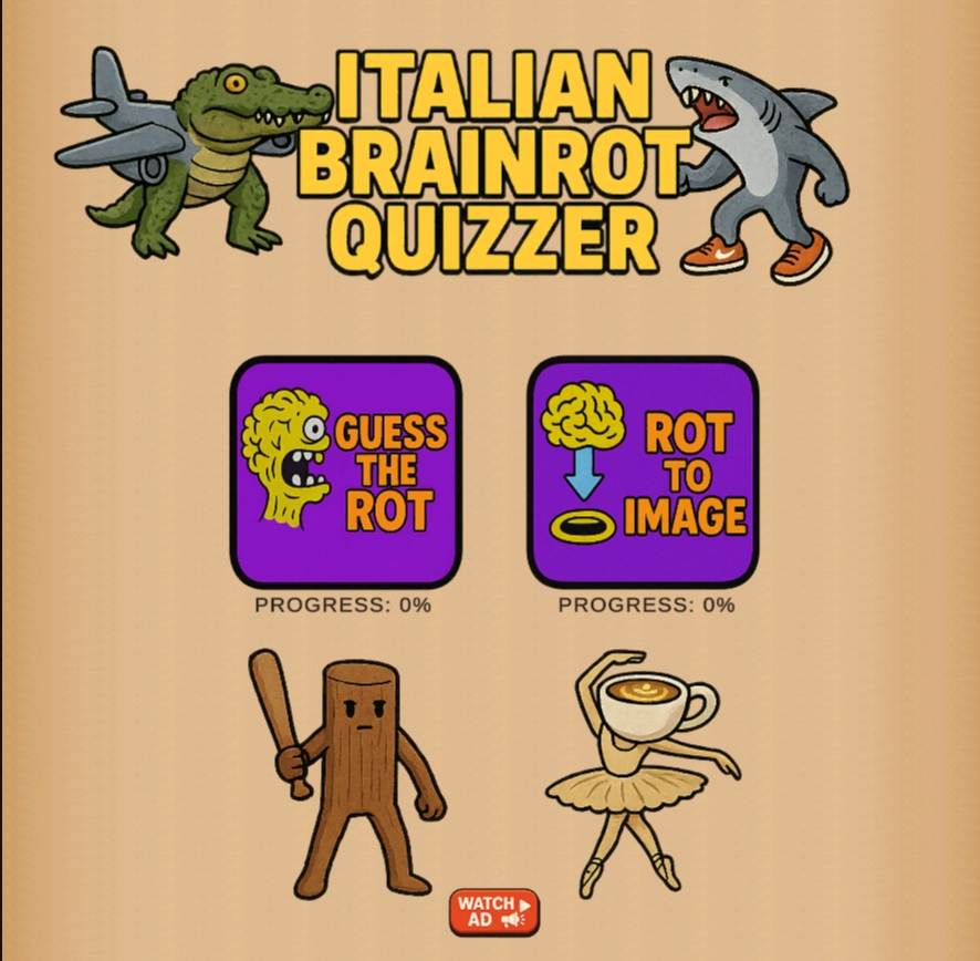 Italian Brain Rot Quiz - Play Free Online Italian Culture Game